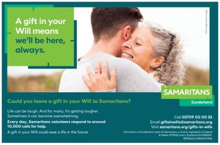 Leave Samaritans in Sunderland a gift in your Will