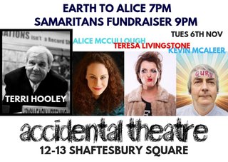 Earth To Alice Poetry and Comedy fundraiser for Belfast | Samaritans